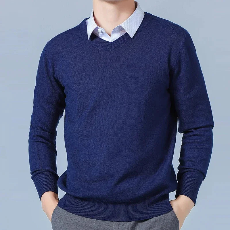 Finn™ | V-Neck Cashmere Jumper – Matthew